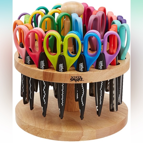 Office | 18 Different Shapes Scissors And Swivel Holder | Poshmark